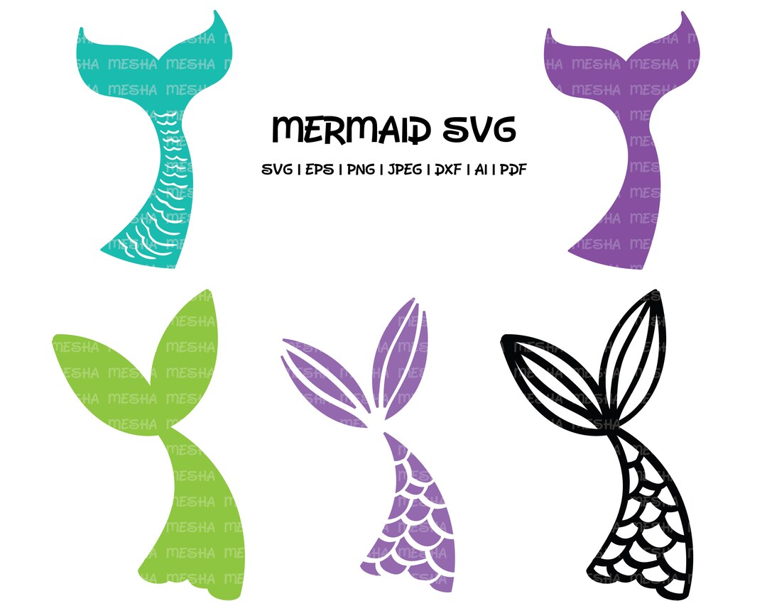 Sirena SVG Paquete Sirena Cola SVG Sirena Clipart Dxf Png - Etsy España
