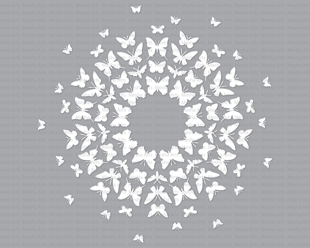 Beautiful Butterfly Svg Butterfly Circle Design Svg Butterfly Cut Files ...