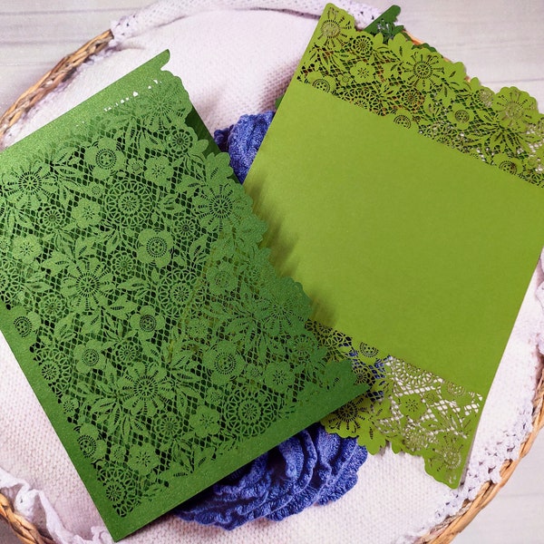 Lace Wedding Invitations - Etsy