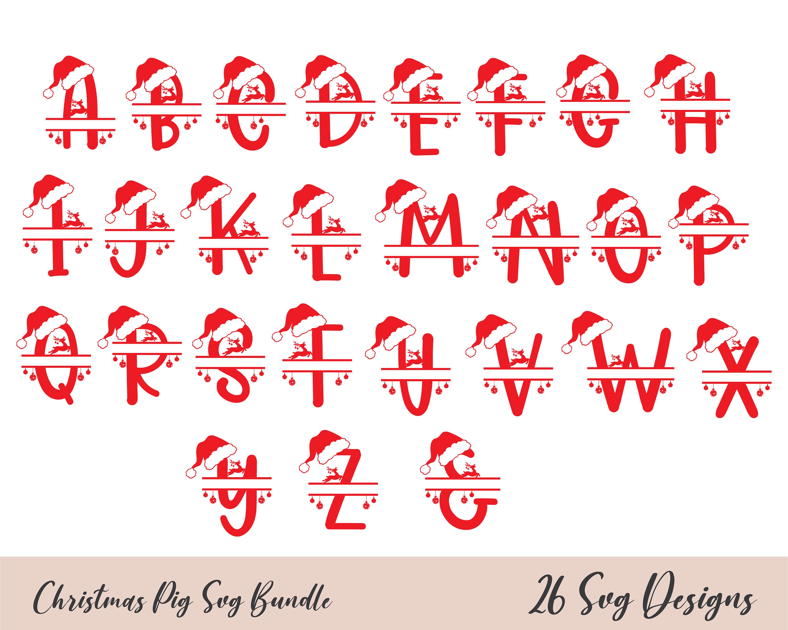 Christmas Font Svg Christmas Svg Bundle Christmas Sign Svg - Etsy