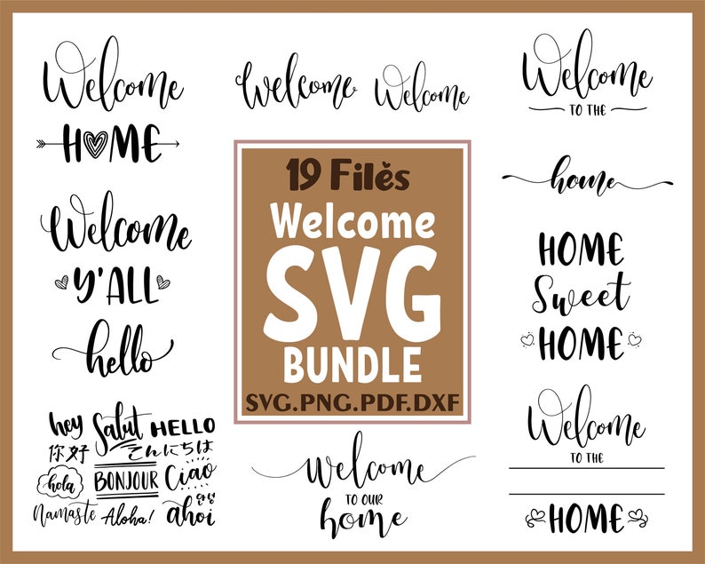 Welcome Svg Bundle Welcome Sign Svg Welcome to Our Home Svg | Etsy