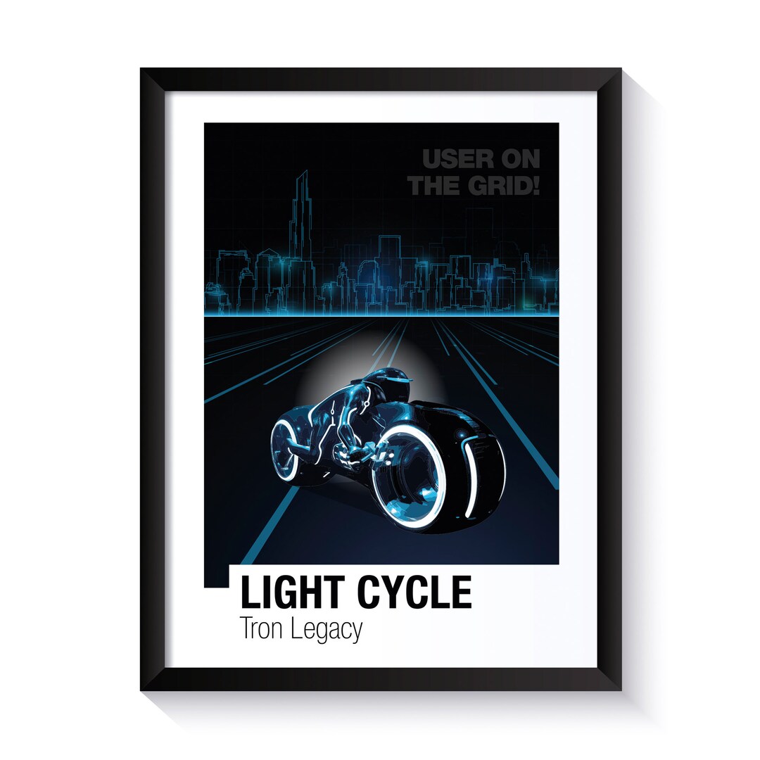 Light Cycle, 'tron Legacy', 'tron', Famous Motorbikes, Printable Poster ...