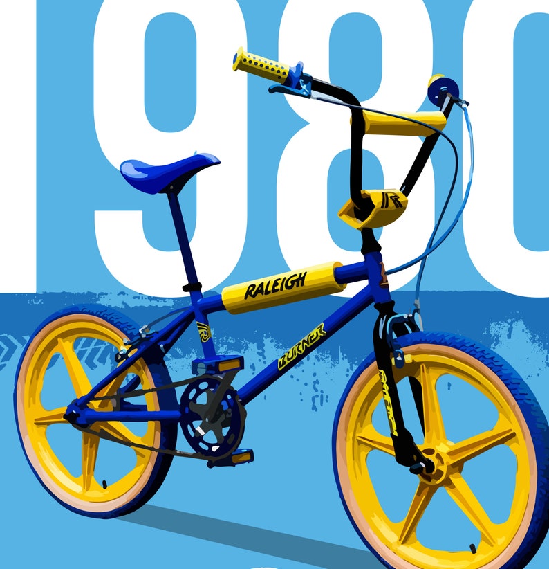 BMX Raleigh Burner, BMX Bicycle, Printable Poster, Wall Art for BMX ...