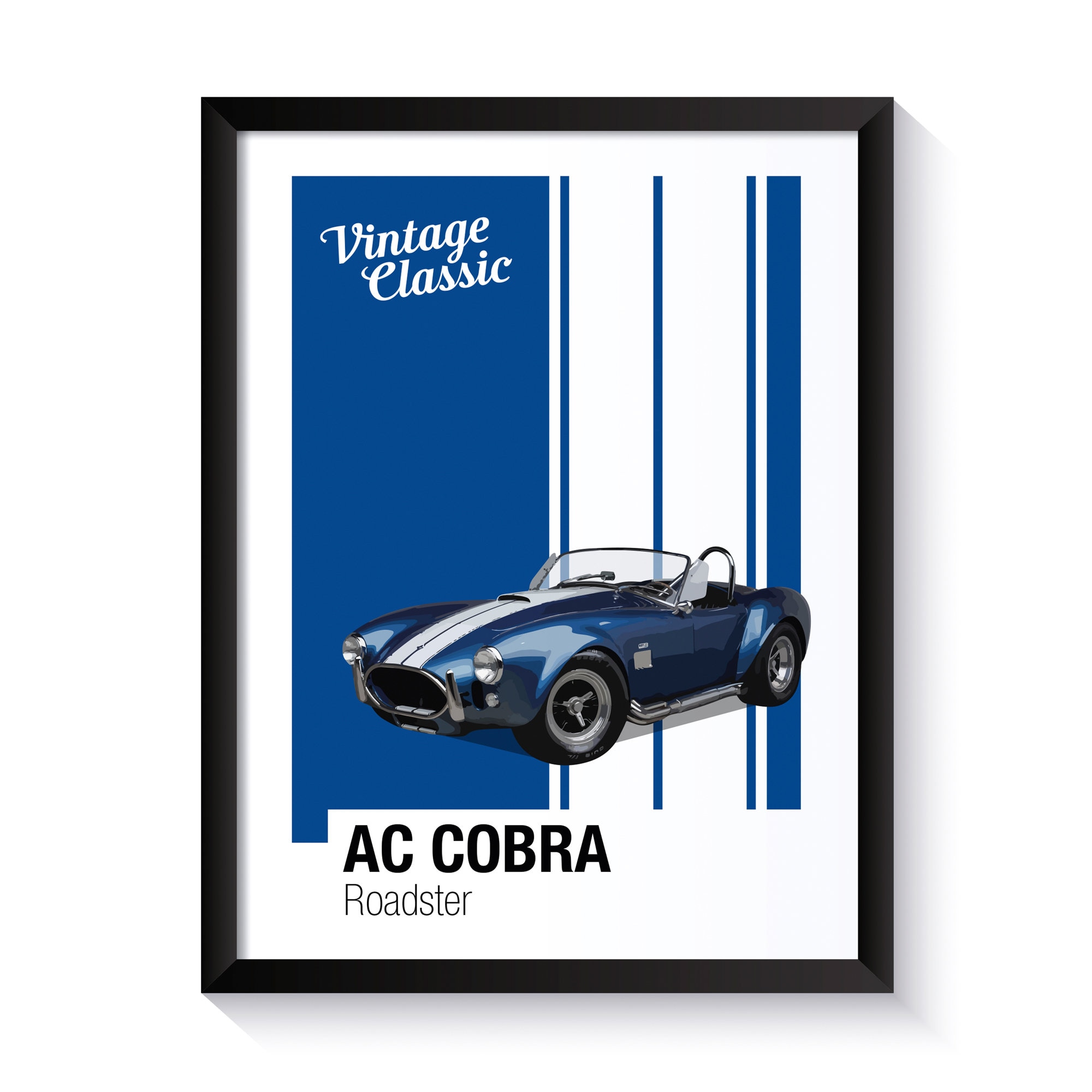 AC Cobra, Classic Racing Cars, Printable Poster, Wall Art for Racing ...