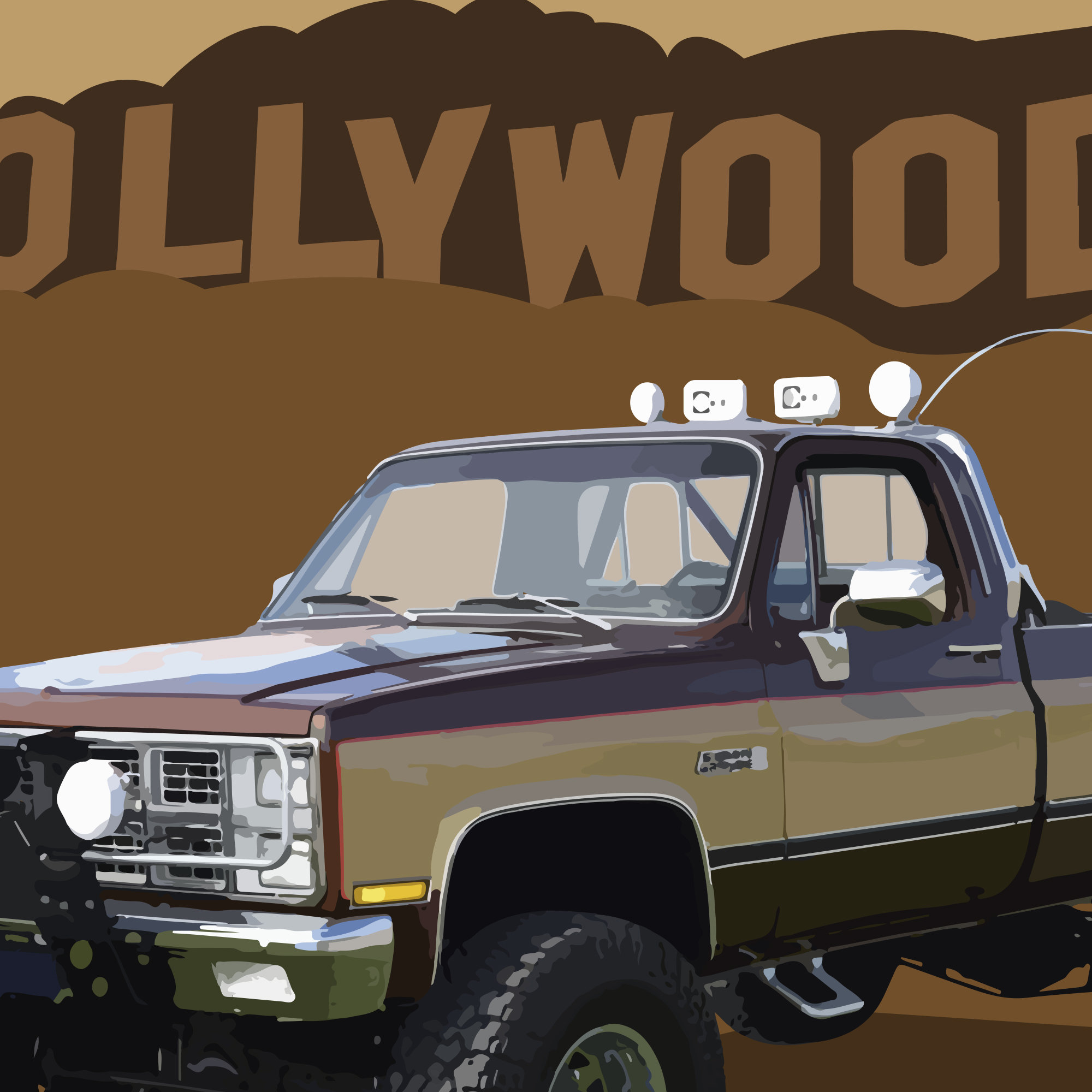 GMC 4x4 Truck, the Fall Guy, Famous Cars, Printable Poster, Wall Art ...