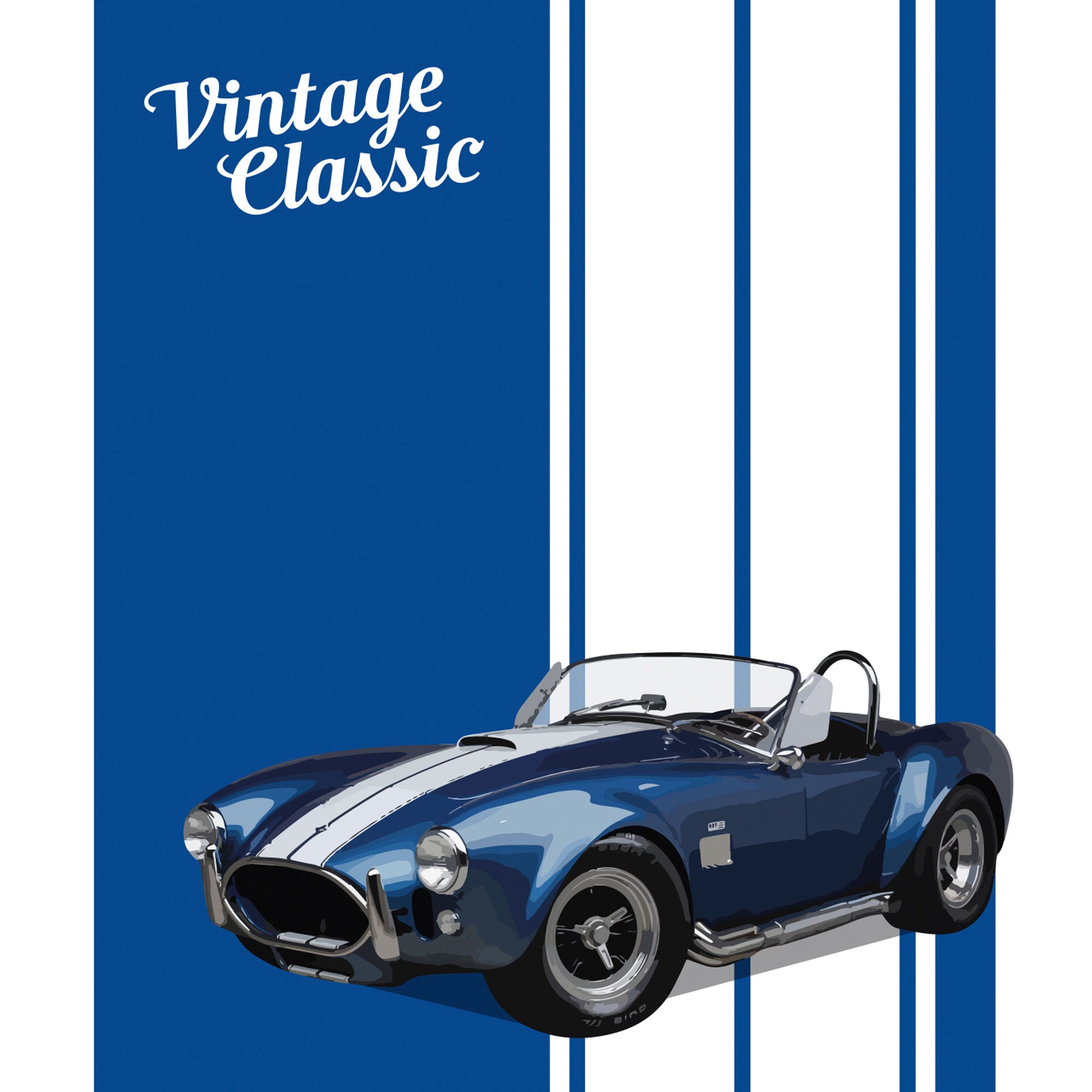 AC Cobra, Classic Racing Cars, Printable Poster, Wall Art for Racing ...