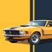 Ford Mustang Boss 302, American Muscle Cars, Printable Poster, Wall Art ...