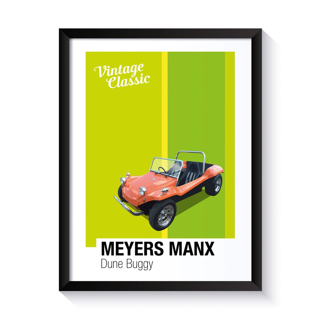 Meyers Manx Dune Buggy Classic Cars Printable Poster Wall Art For Classic Car Fans Office