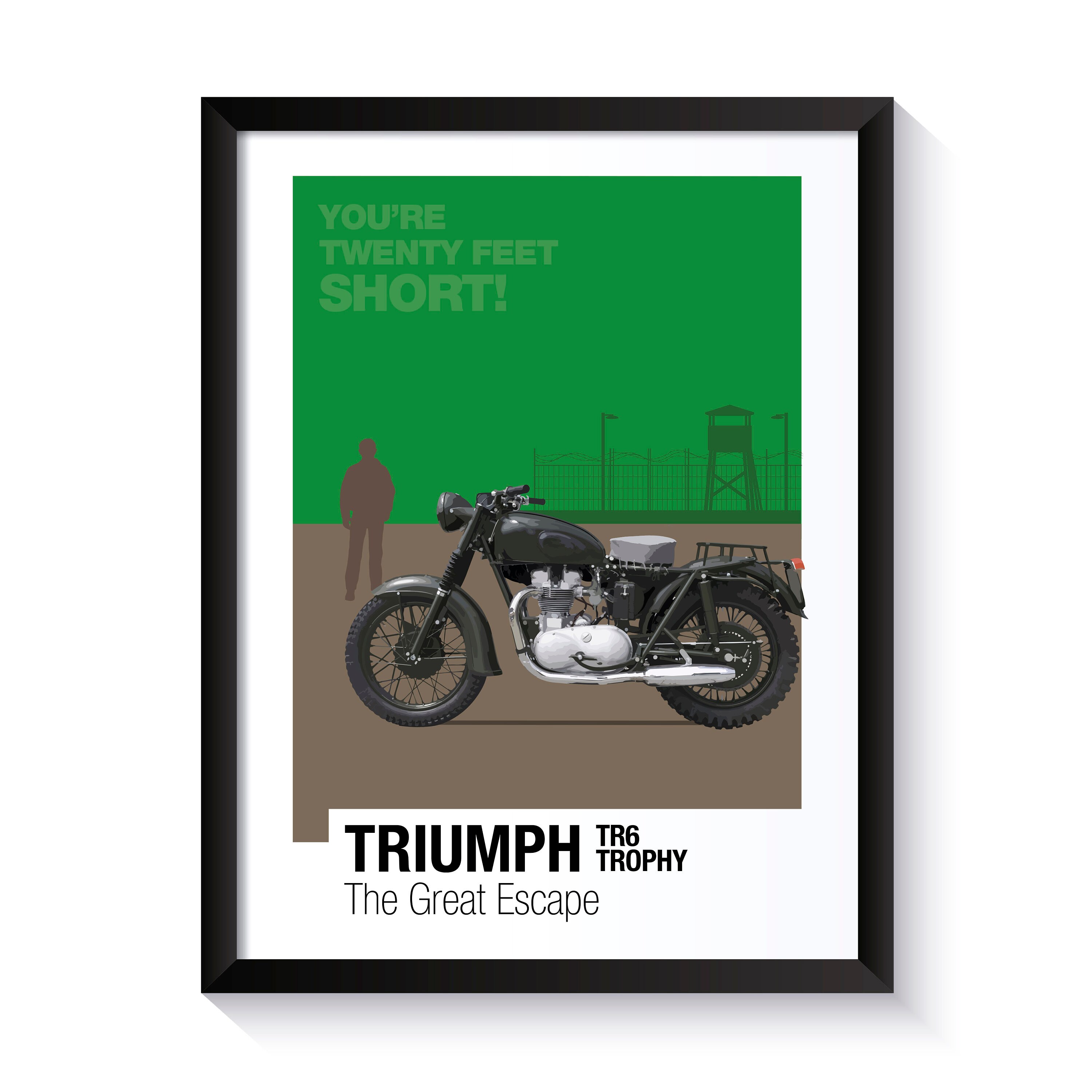 Triumph TRG, 'the Great Escape', Famous Motorbikes, Printable Poster ...