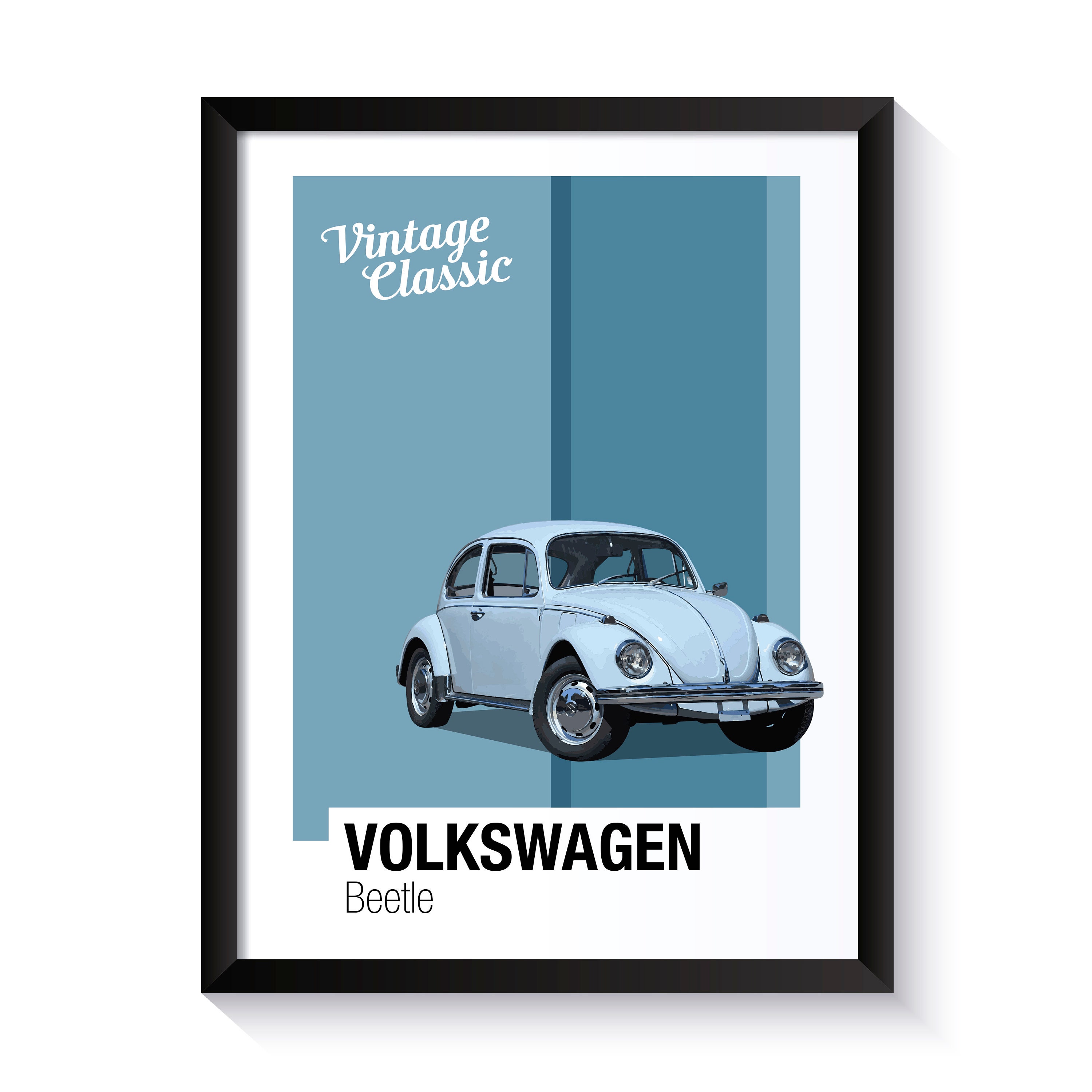 Volkswagen Beetle VW Beetle Classic Cars Printable Poster - Etsy