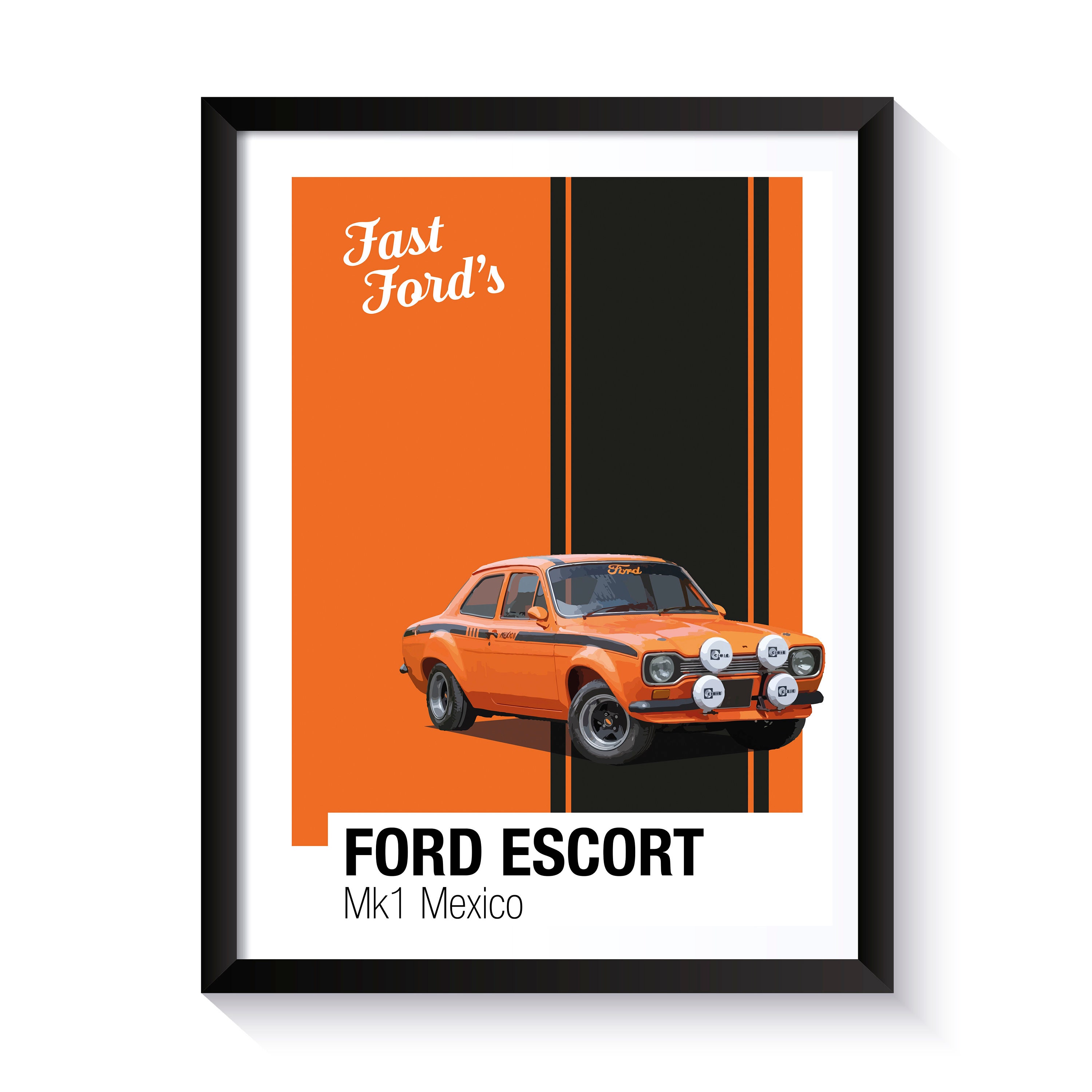 Ford Escort Mk1 Mexico, Fast Fords, Printable Poster, Wall Art for ...