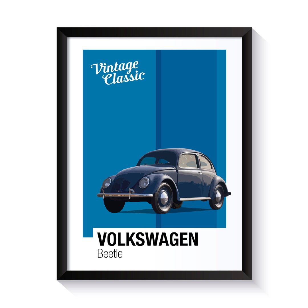 Volkswagen Beetle, VW Beetle, Classic. Cars, Printable Poster, Wall Art ...