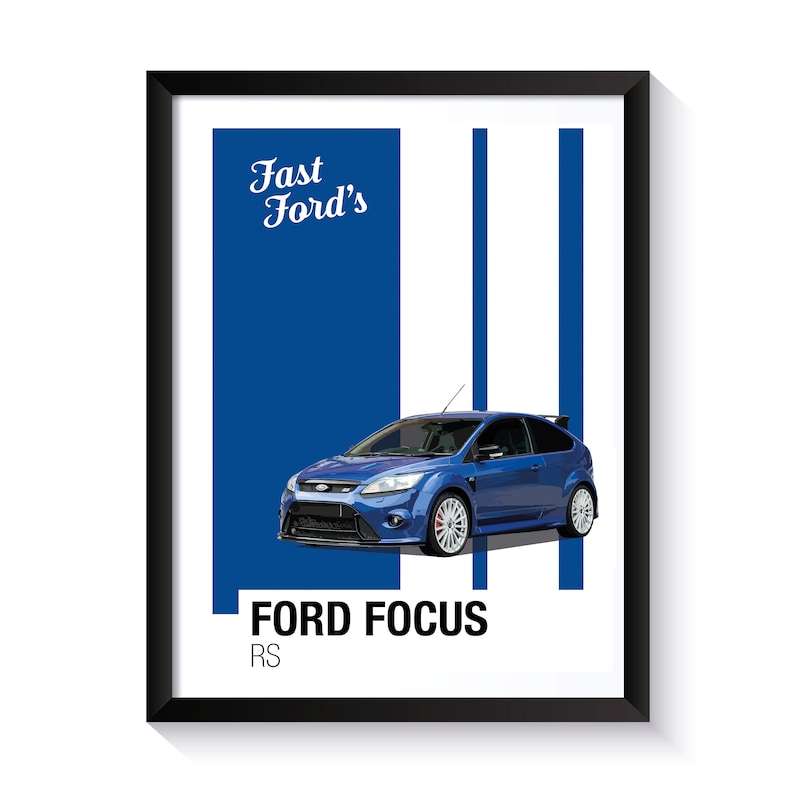 Ford Focus RS Mk3, Fast Fords, Printable Poster, Wall Art for Sports ...