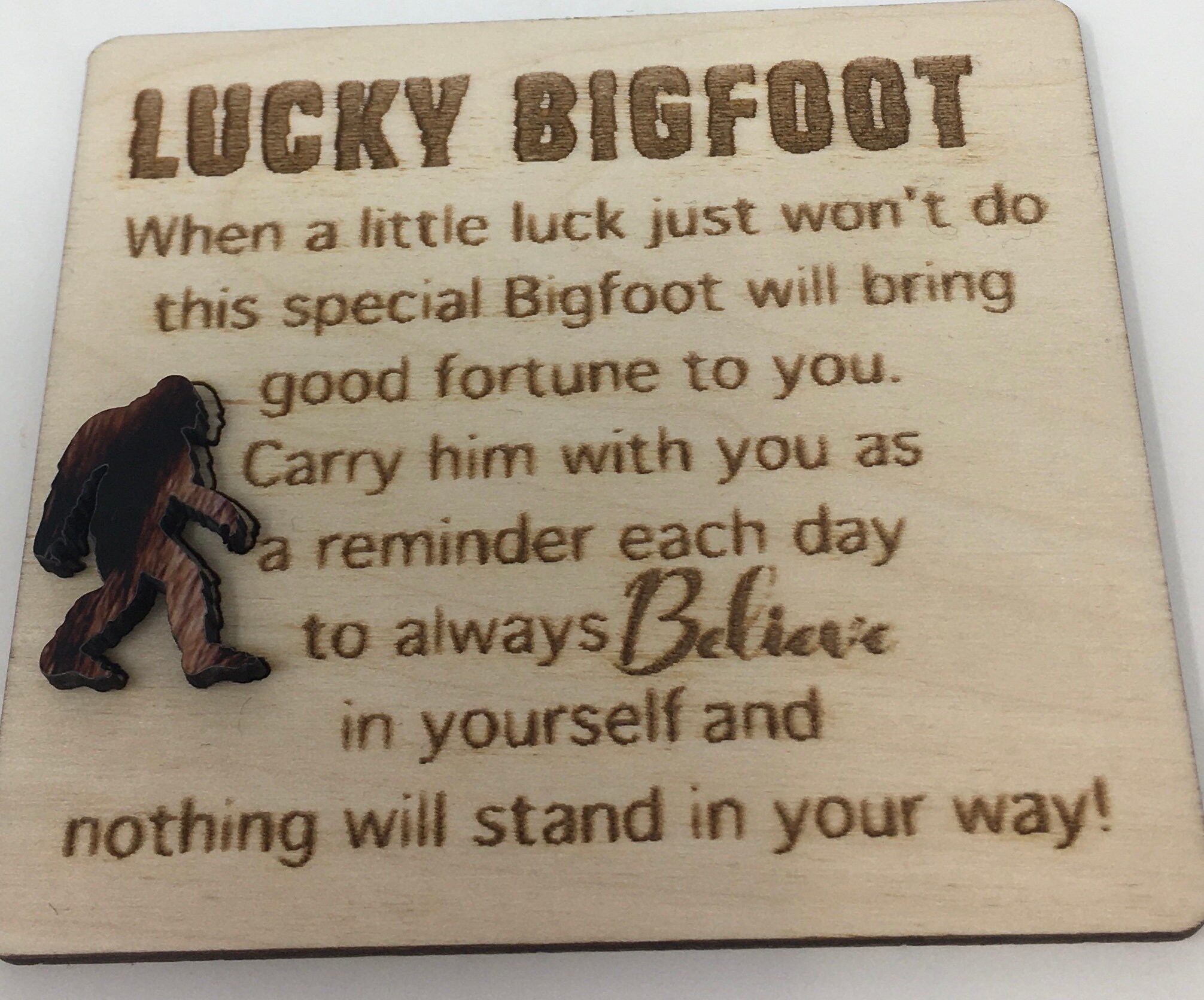 Lucky Bigfoot Tokens, Pocket Hug, Bigfoot, Sasquatch, Inspirational ...
