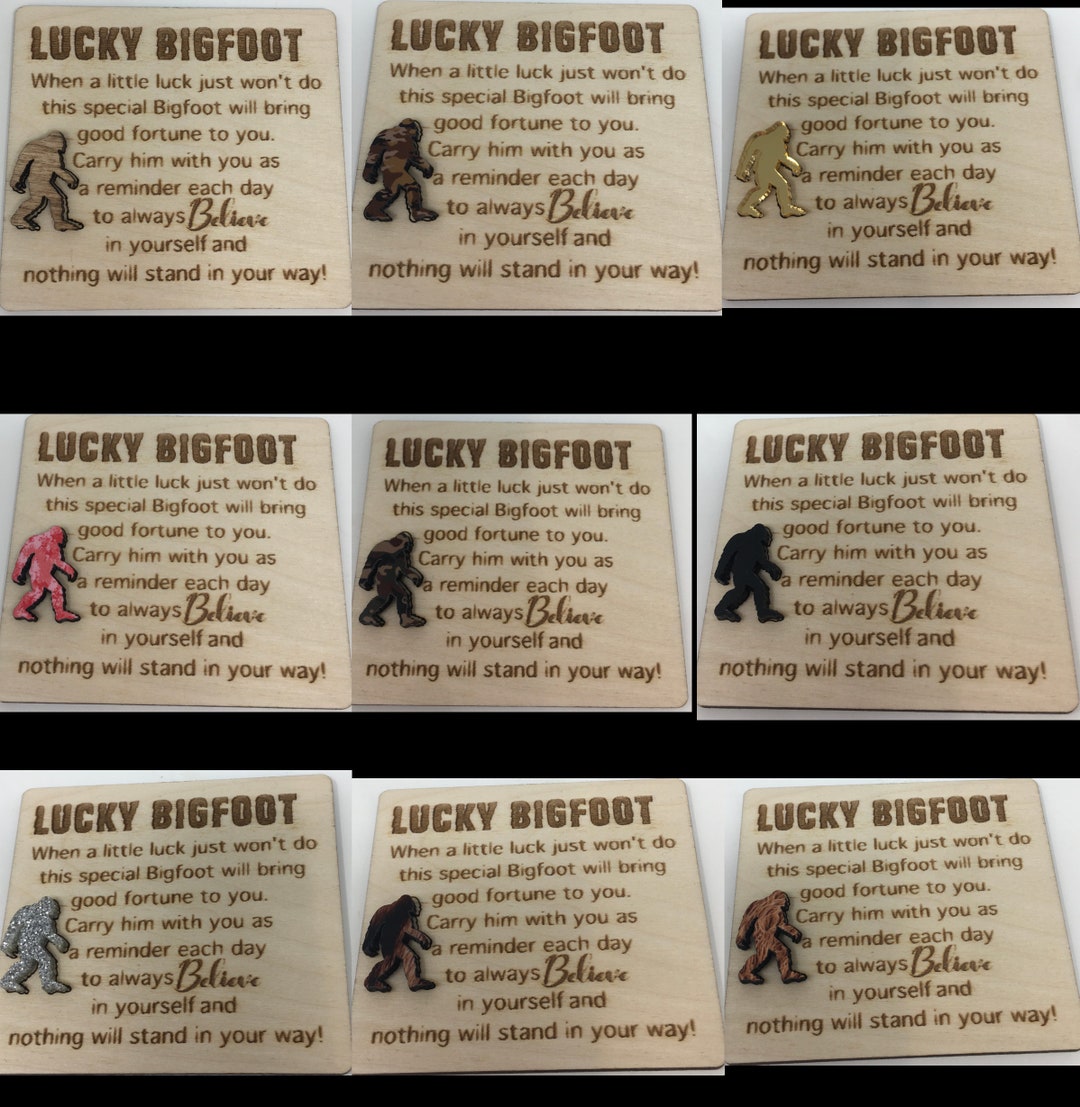 Lucky Bigfoot Tokens, Pocket Hug, Bigfoot, Sasquatch, Inspirational ...