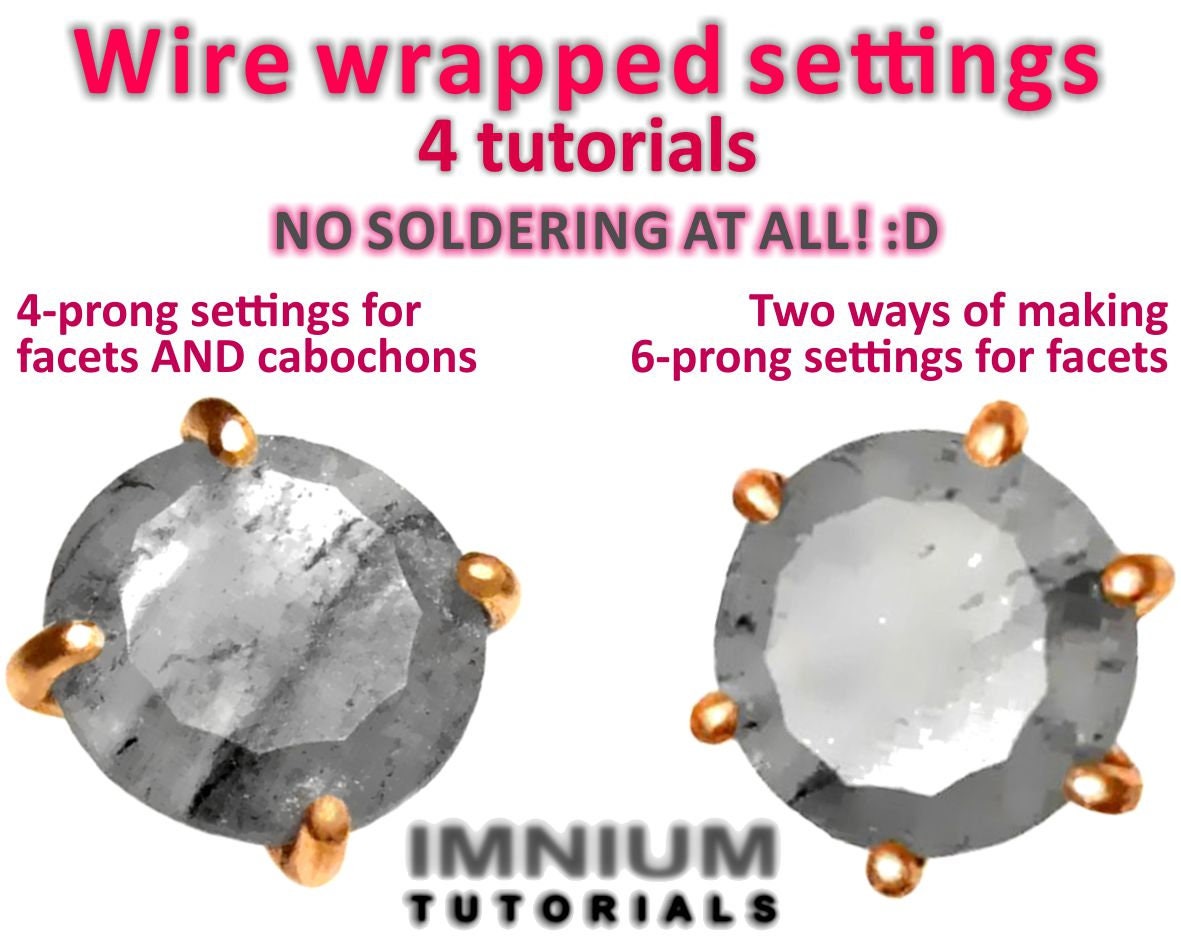 BEGINNER wire tutorials: NO SOLDERING wire wrapped settings | Etsy