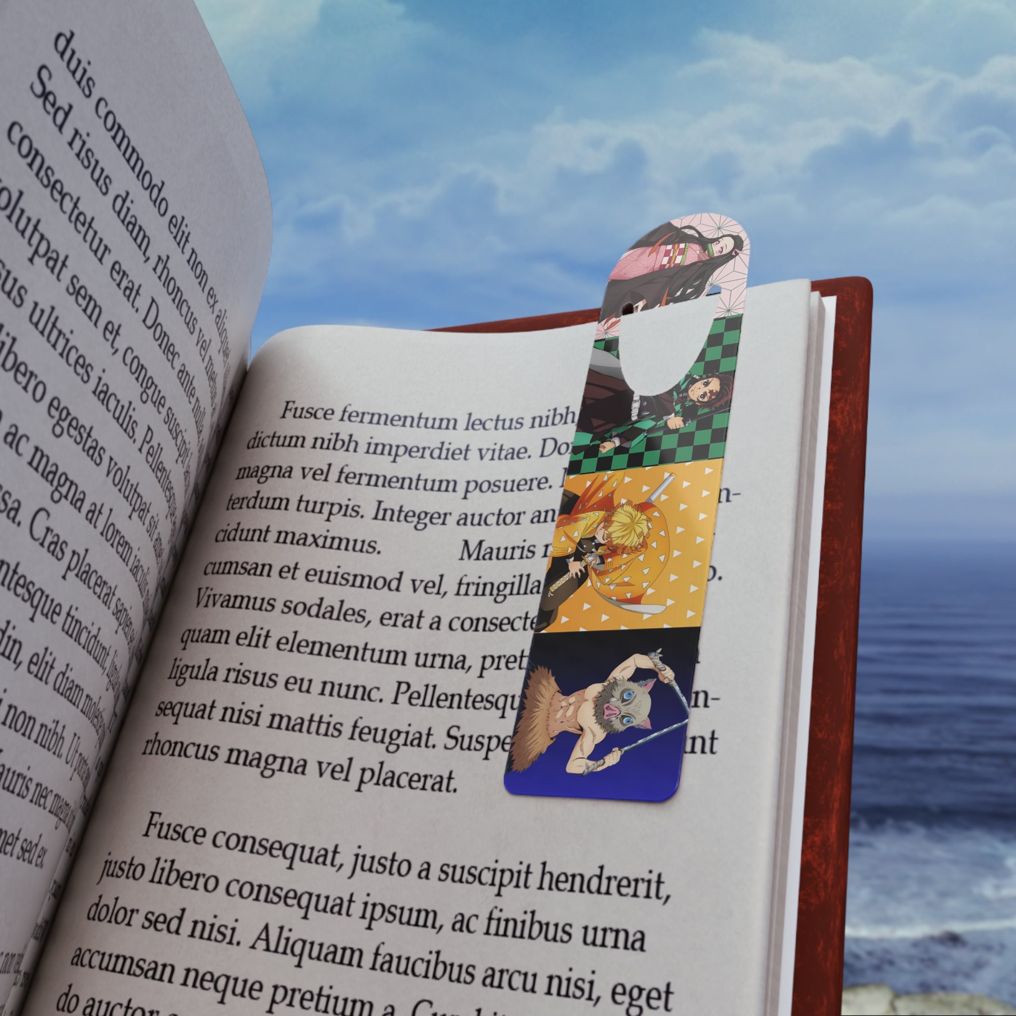 Demon Slayer, Tanjiro, Nezuko, Zenitsu, Inosuke, Aluminum, Bookmark ...