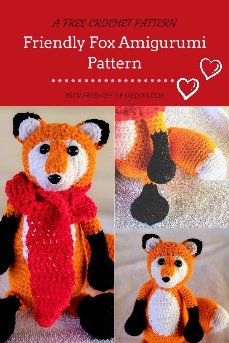 Friendly Fox Amigurumi Pattern Easy Fox Crochet Pattern - Etsy