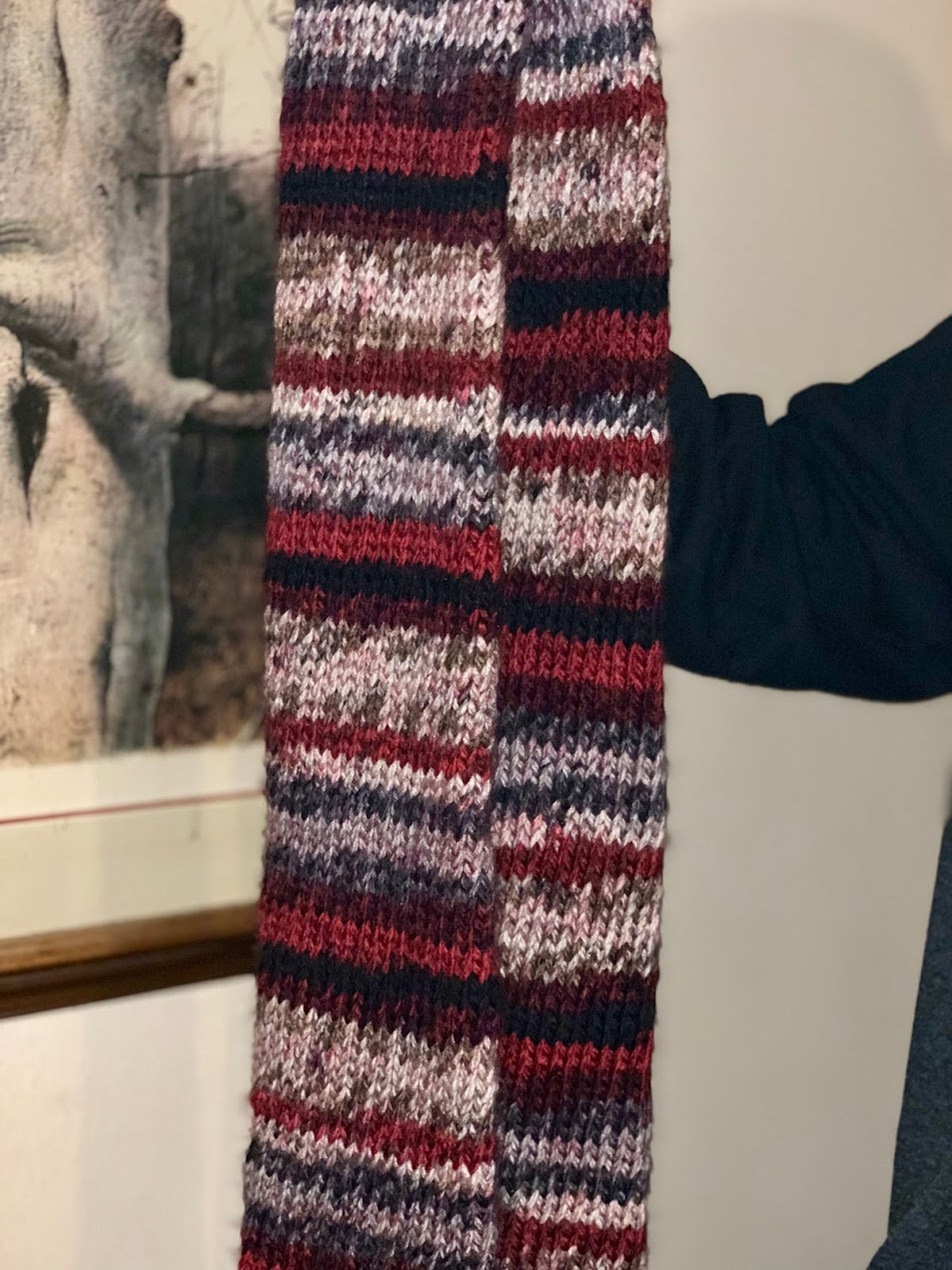 Knitted Scarf Pattern Easy in the Roud Circular Stylish Self | Etsy