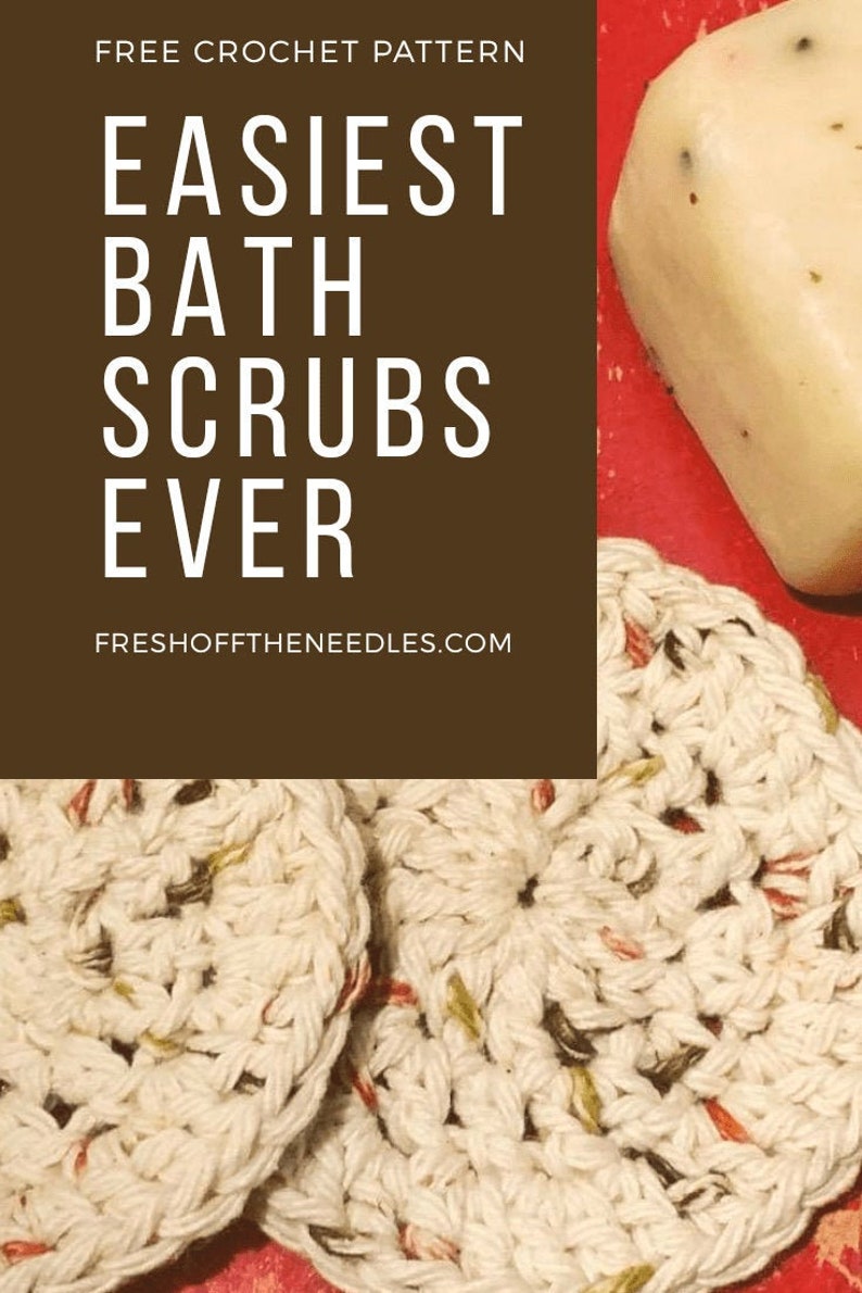 Easy Bath Scrubbies Face Scrub Washcloth Crochet Pattern Knitting ...