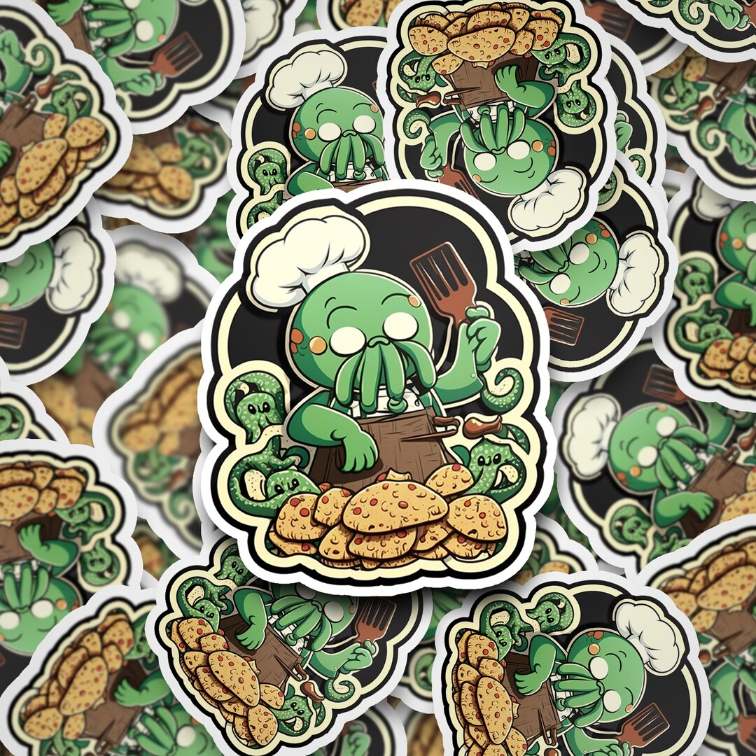 CTHULHU STICKER Cute Cthulhu Cookies Sticker Alternative - Etsy