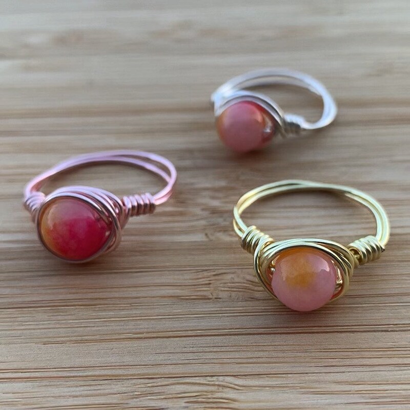 Natural Stone Ring - Etsy