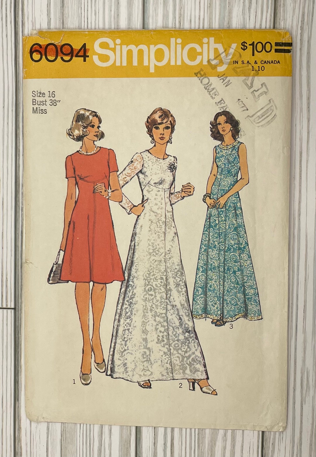 Simplicity 6094 Misses Petites and Misses Dress in Two - Etsy