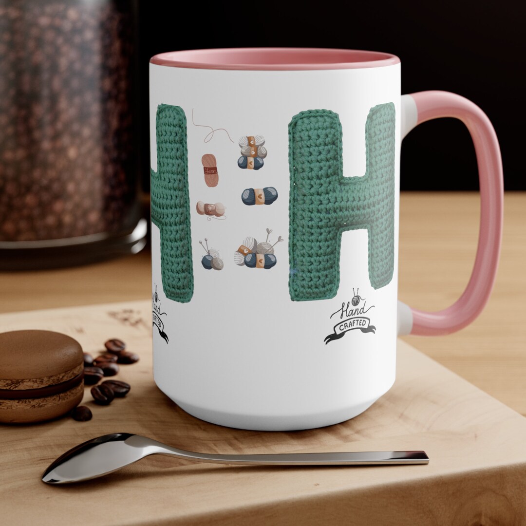 Initial Letter Mug, Knitted Letter Mug, Knitted Initial Letter, Knitted ...
