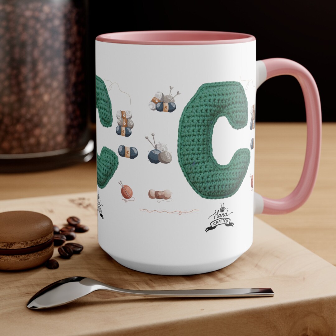 Initial Letter Mug Knitted Letter Mug Knitted Initial - Etsy