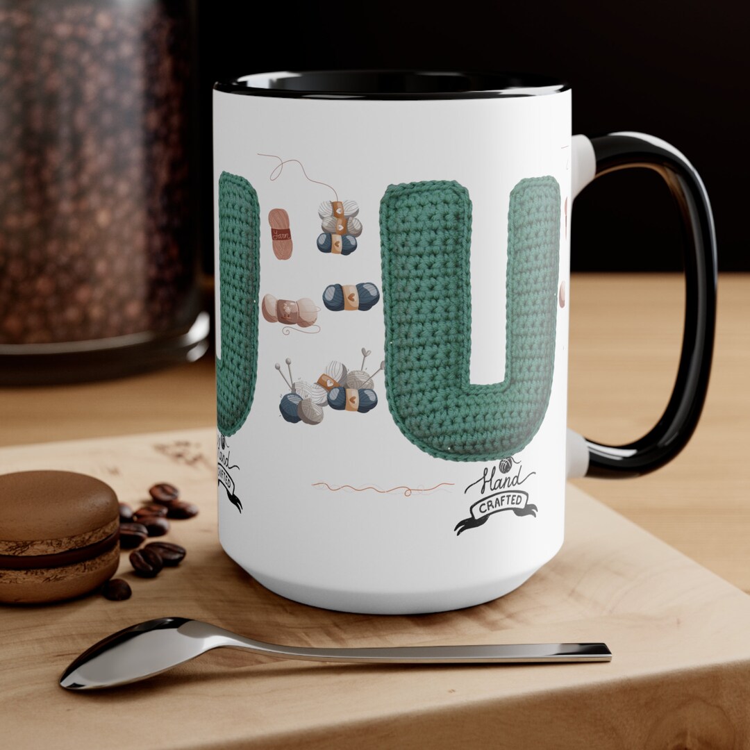 Initial Letter Mug Knitted Letter Mug Knitted Initial - Etsy