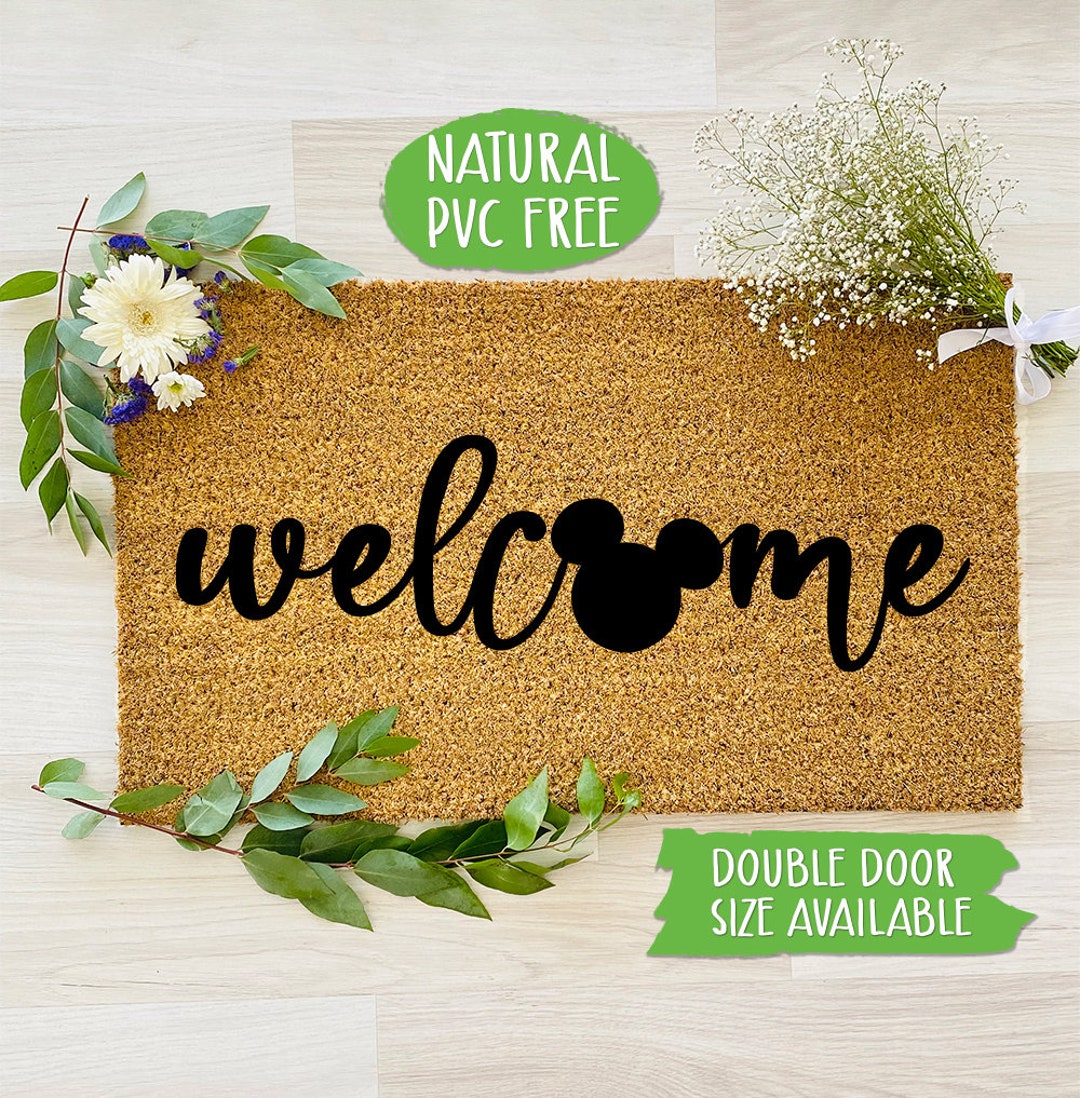Welcome Mouse Doormat, Natural Eco Friendly Coir Latex Mat Funny Movie ...