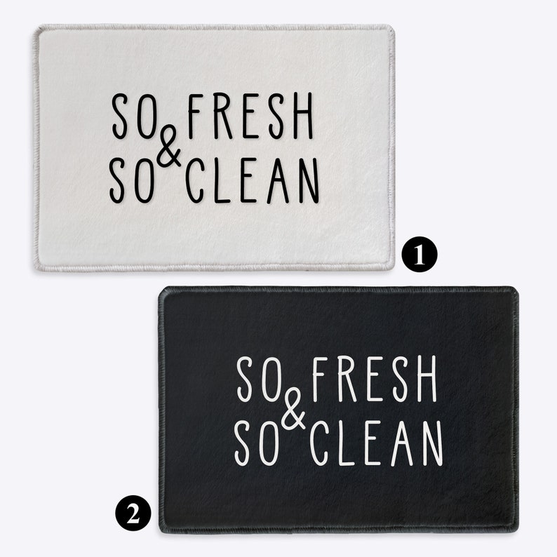 So Fresh & so Clean Funny Bath Mat Bathroom Rug Bathroom Decor | Etsy