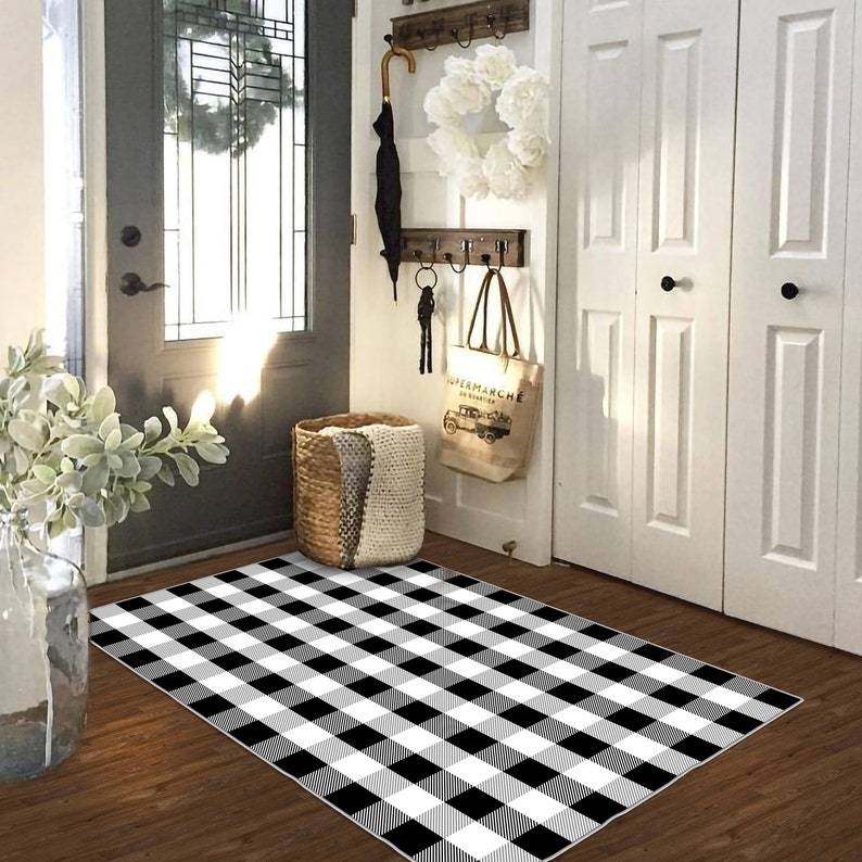 Buffalo Plaid Check Entryway Rugs Runner Rugs Area Rugs - Etsy