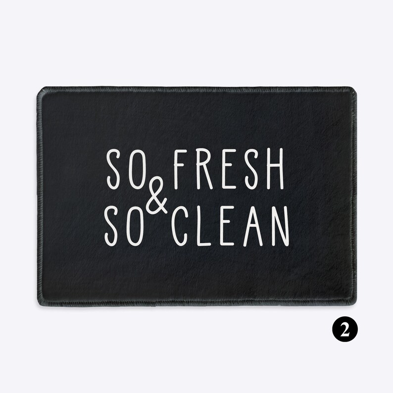 So Fresh & so Clean Funny Bath Mat Bathroom Rug Bathroom Decor | Etsy