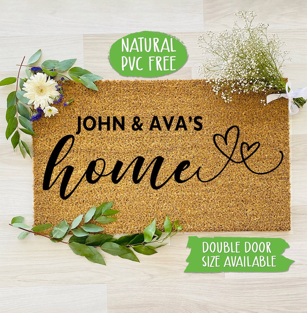 Personalized Couple Names Doormat Custom Welcome Mat Funny Door Mat ...