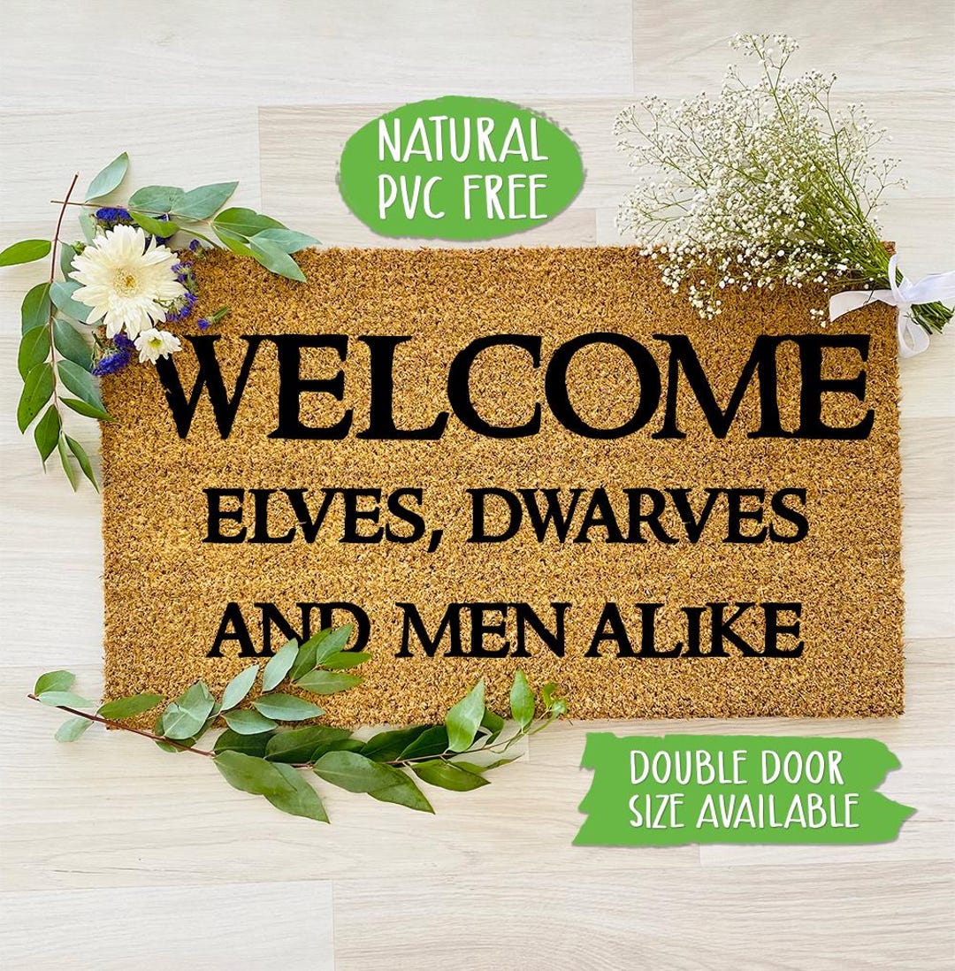 Welcome Elvis, Dwarves and Men Alike Doormat Welcome Mat Farmhouse ...