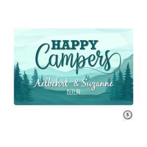 Happy Campers Doormat, Camping Mat, Camper Family Name Rug, Camping ...