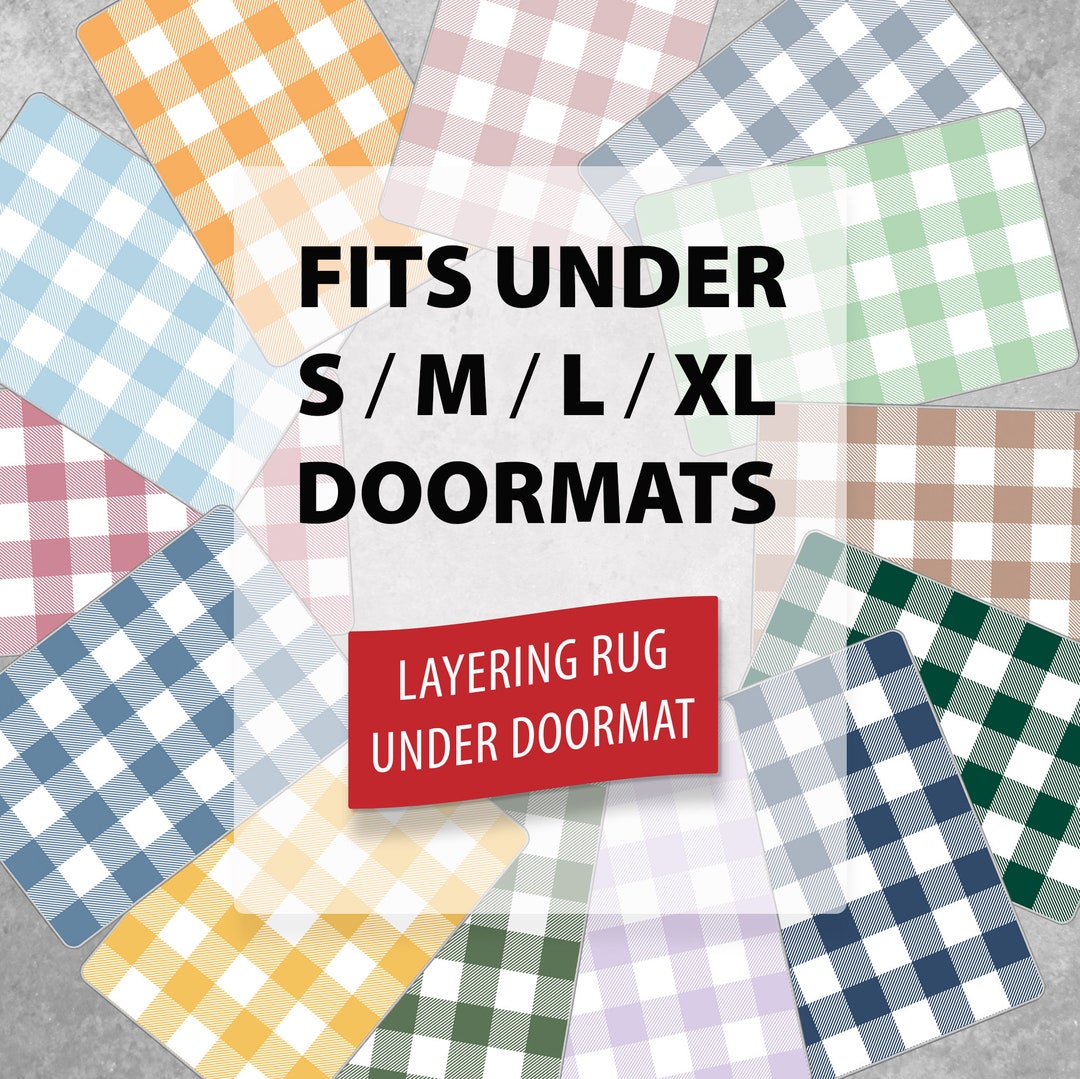 Layering Rug Under Doormat for S / M /L /XL Doormats Buffalo Plaid ...
