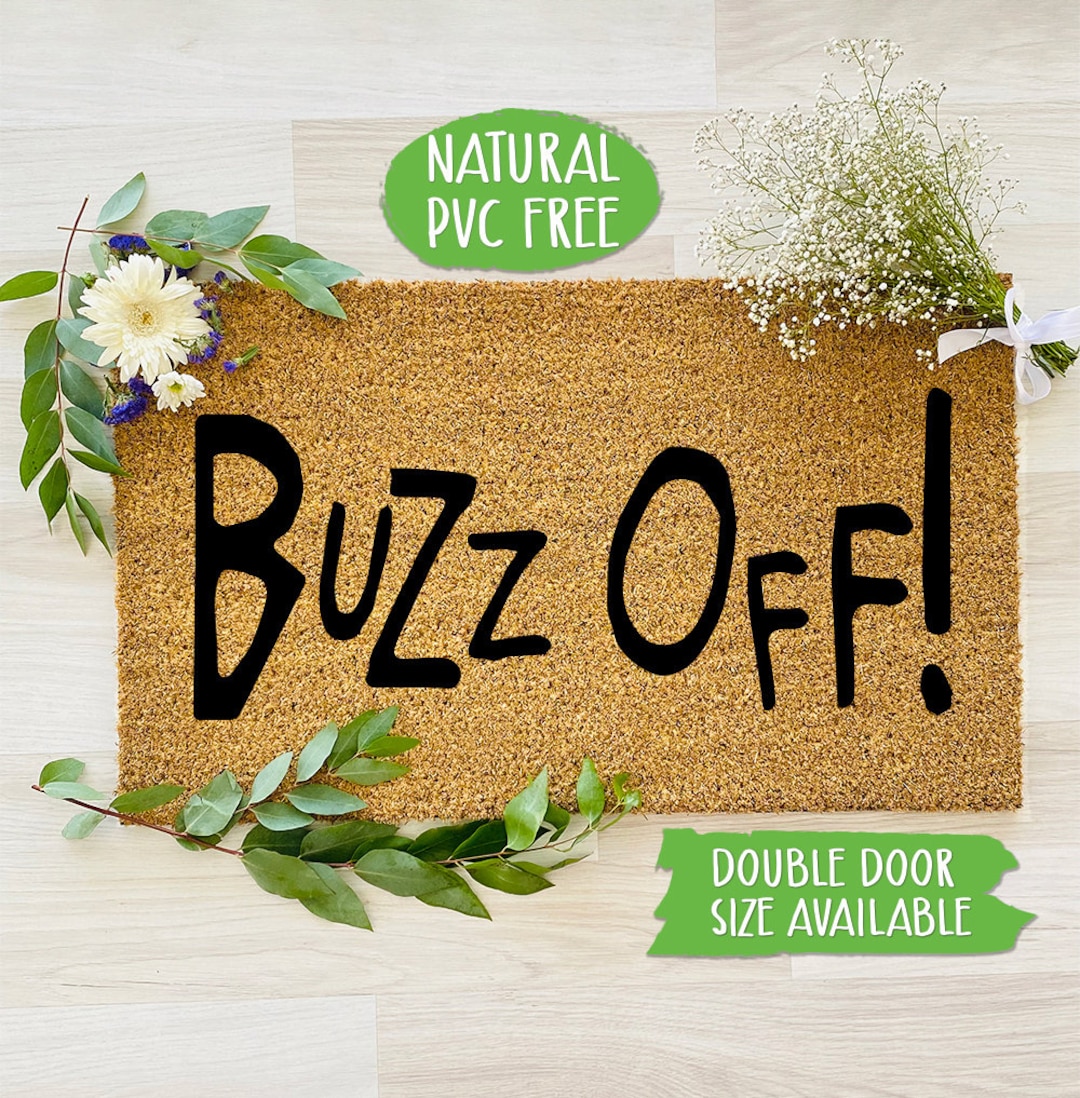 Buzz off the Grinch Christmas Doormat, Grinchmas Christmas Holiday Gift ...