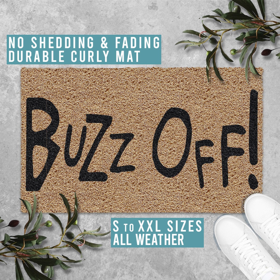 Buzz off the Grinch Christmas Doormat, Funny Welcome Mat, Grinchmas ...
