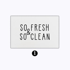 So Fresh & so Clean Funny Bath Mat Bathroom Rug Bathroom Decor Bath Rug ...