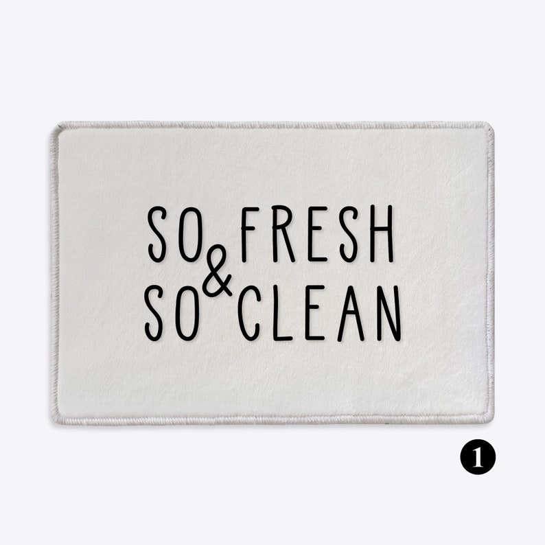 So Fresh & so Clean Funny Bath Mat Bathroom Rug Bathroom Decor | Etsy