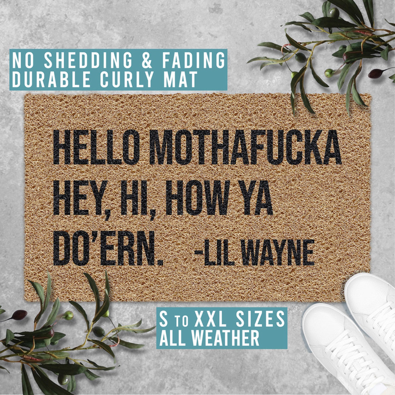 Hello Mothafucka Hey Hi How Ya Doern Doormat Welcome Mat Funny - Etsy