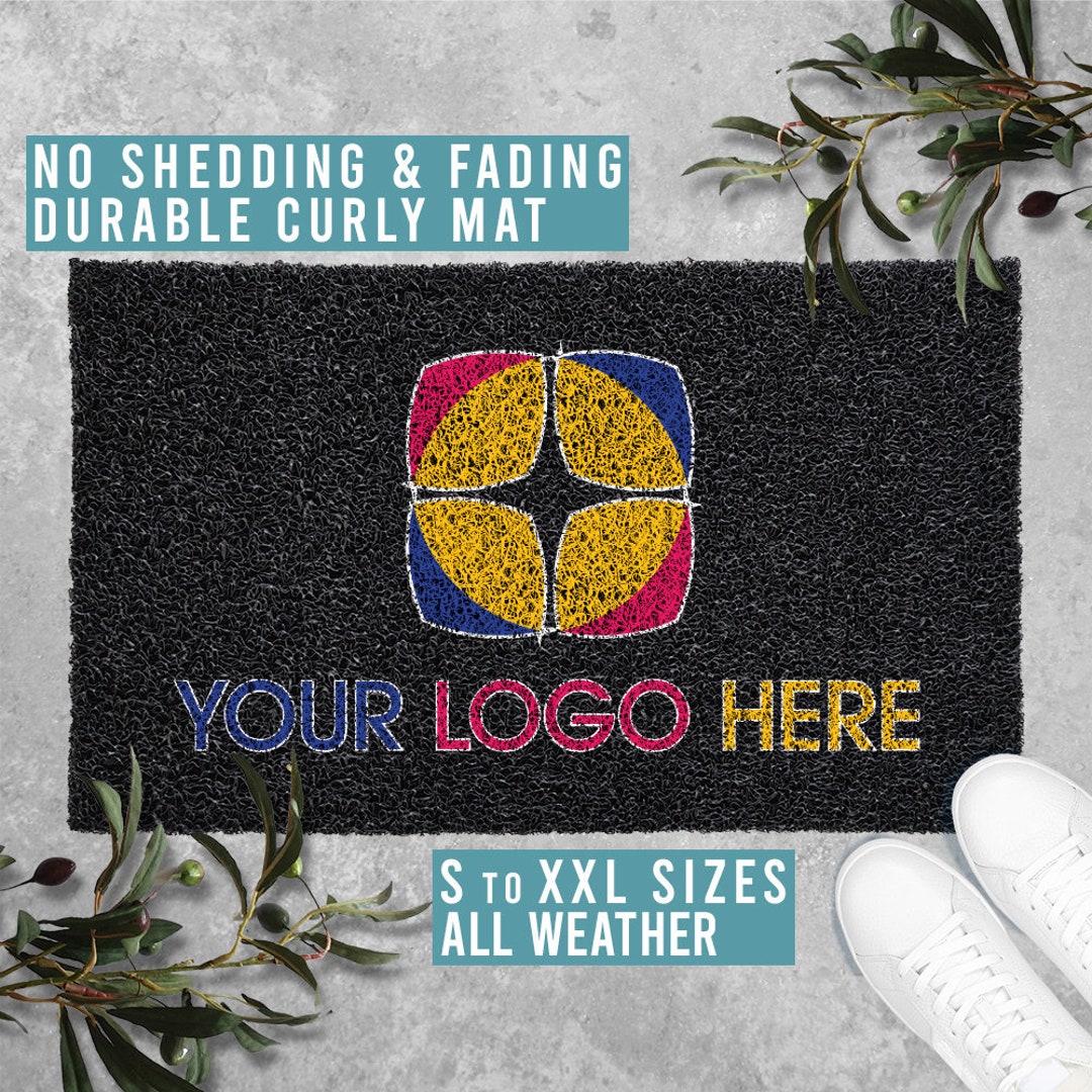Your Logo Company Name Custom Doormat Business Welcome Mat Personalized ...