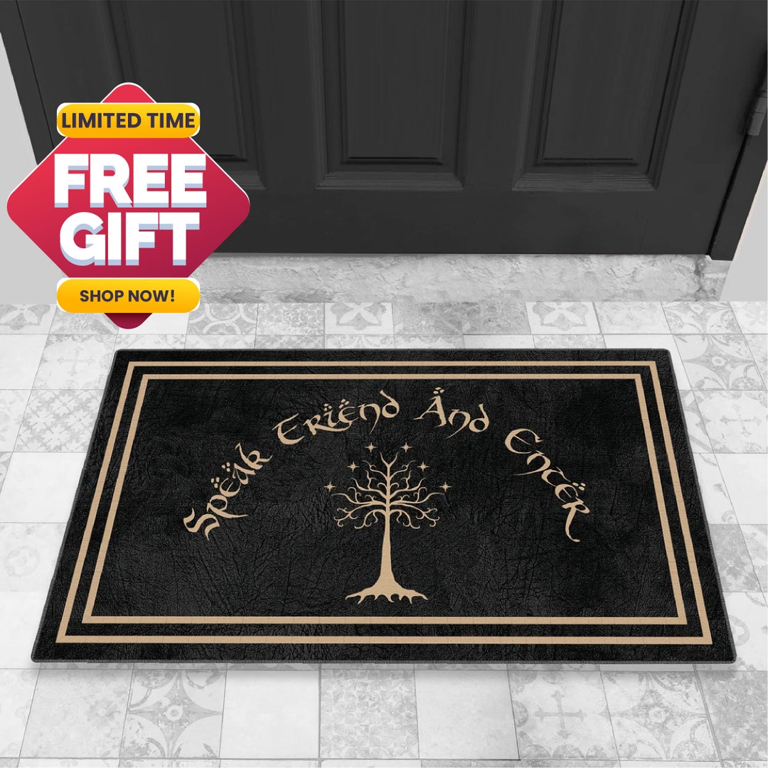 Speak Friend and Enter Indoor Doormat Geek Nerd Welcome Mat TV Show ...