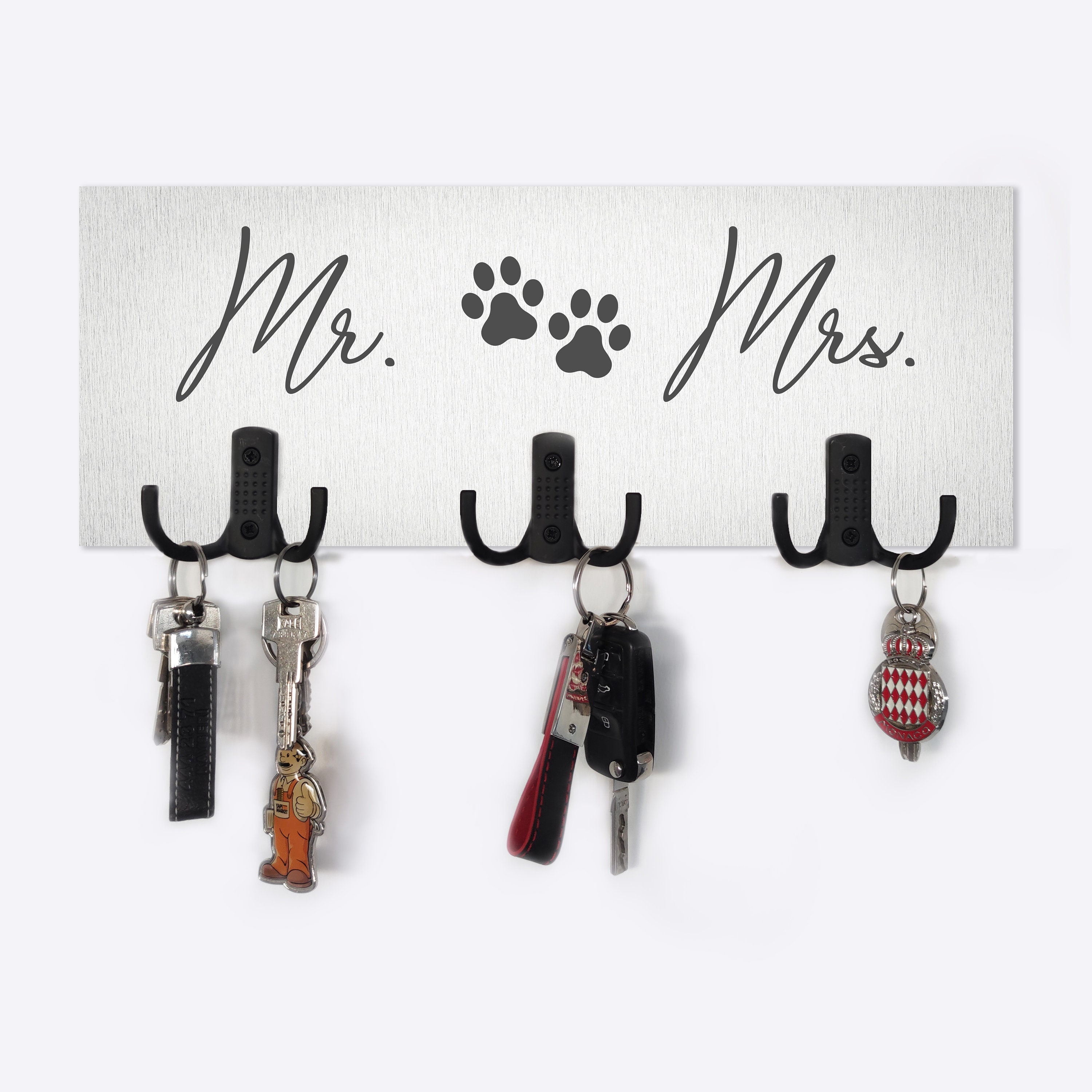 Mr Mrs Paws Wood Key Hanger for Wall Dog Leash Holder Key | Etsy