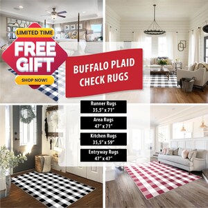 Buffalo Plaid Check Entryway Rugs Runner Rugs Area Rugs Kitchen Rugs ...