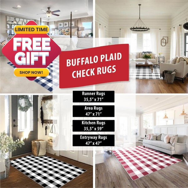 Buffalo Check Farmhouse Kitchen - Etsy