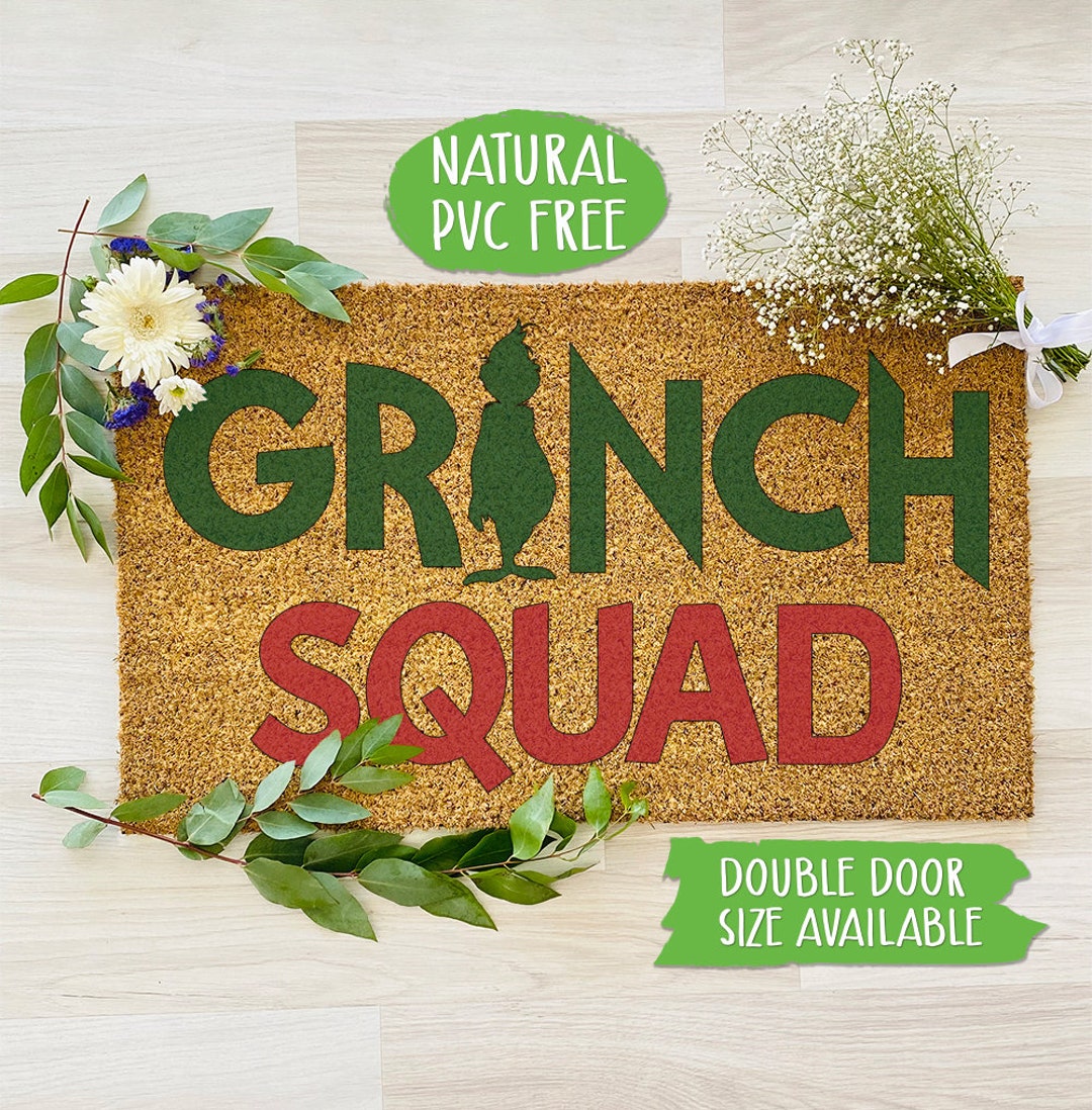 Grinch Squad Doormat, Merry Grinchmas Christmas Doormat, Funny Welcome ...