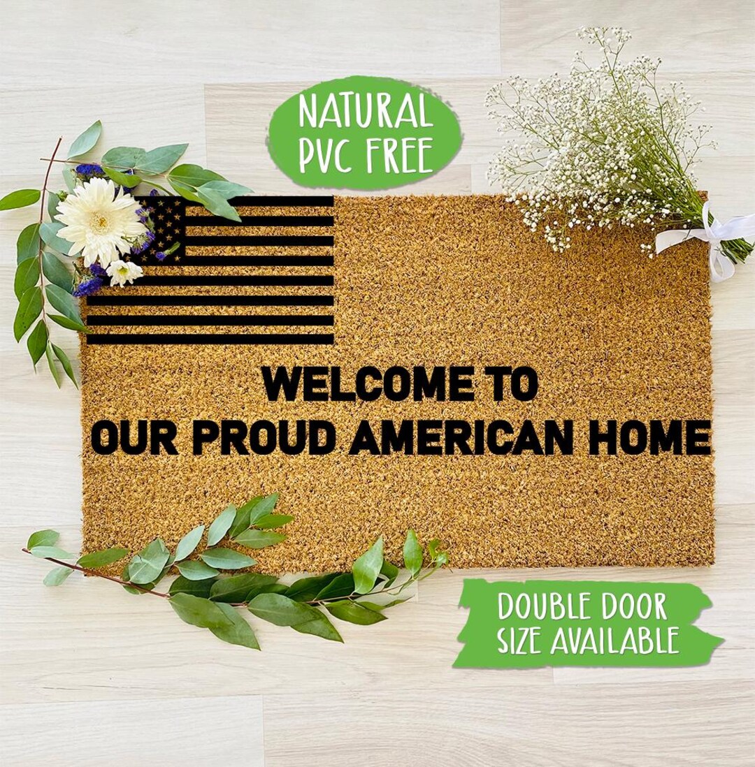Welcome to Our Proud America Home Doormat Welcome Mat Farmhouse Outdoor ...
